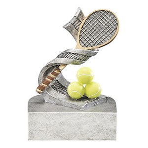 Tennis Color Tek Trophy Color Raquet and Balls Award Tennis Racket ...