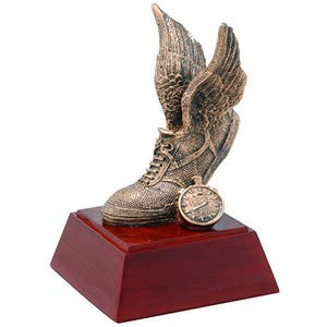 Winged Shoes & Timer Track Trophy Engraved Track Award 4 Tall - Etsy