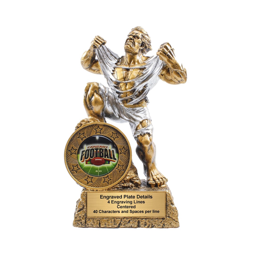 Fantasy Football League LARGE Monster Trophy With Personalized Engraved ...
