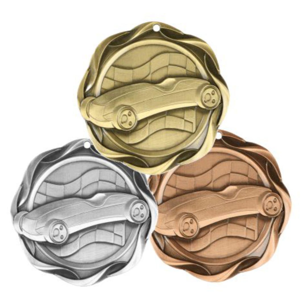 Engraved Racing Medal With Ribbon: Gold, Silver, or Bronze, Fusion ...