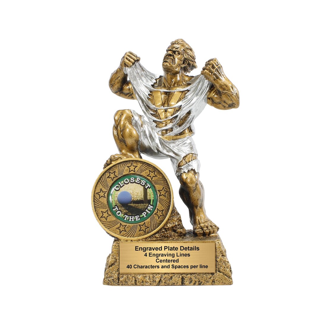 Engraved Large Monster Golf Trophy | Closest to the Pin | Large Beast ...