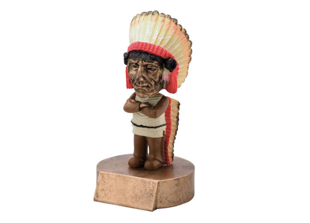 Indian Bobblehead Mascot Trophy | Engraved Mascot Bobble Head Award ...