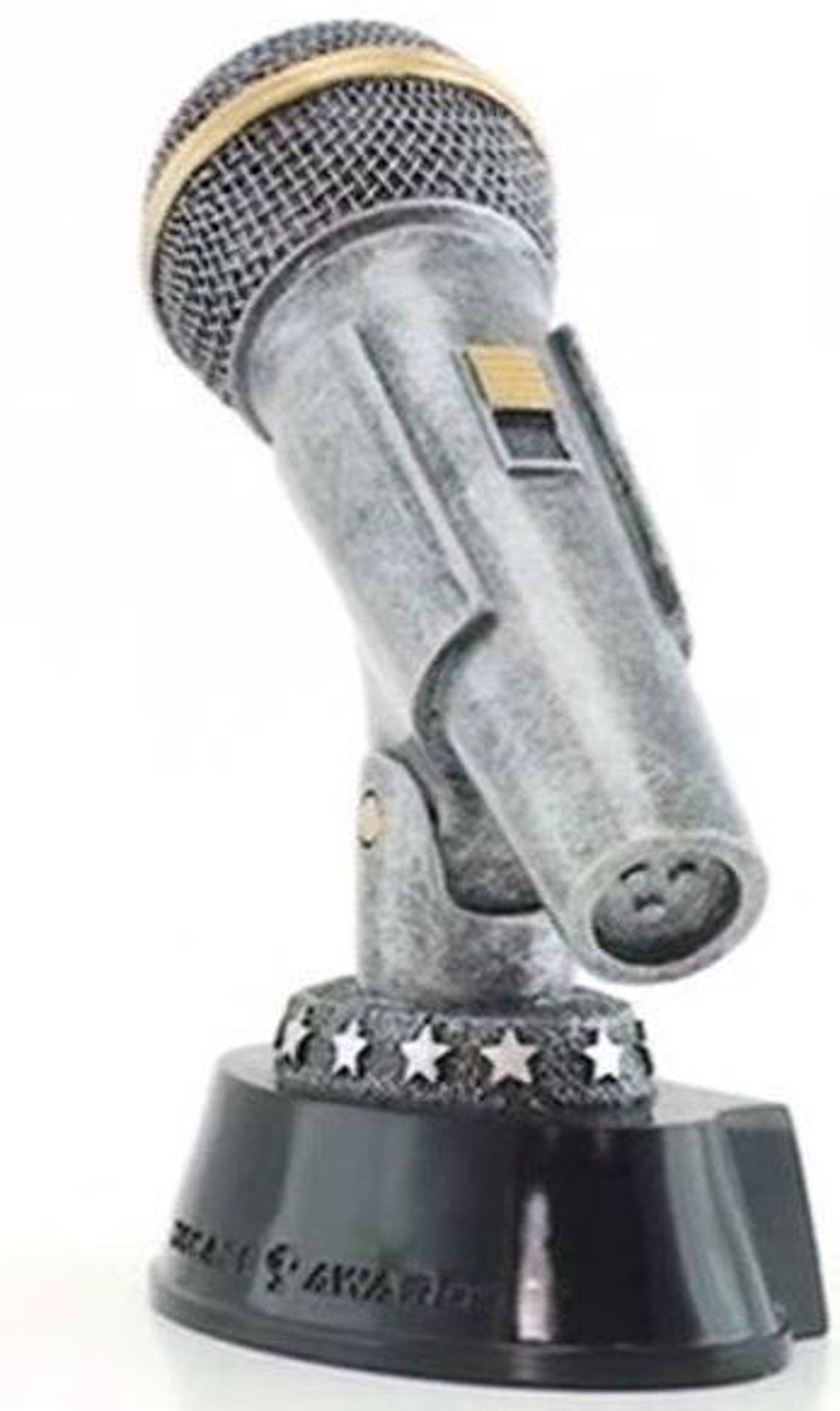 Silver Microphone Trophy | Engraved Silver Mic Award for Emcee ...
