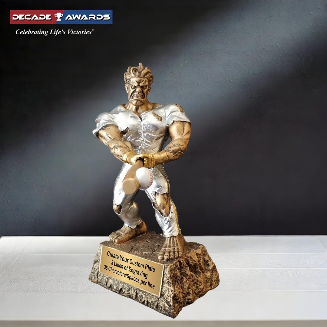 Baseball Monster Trophy With Personalized Engraved Plate - Etsy