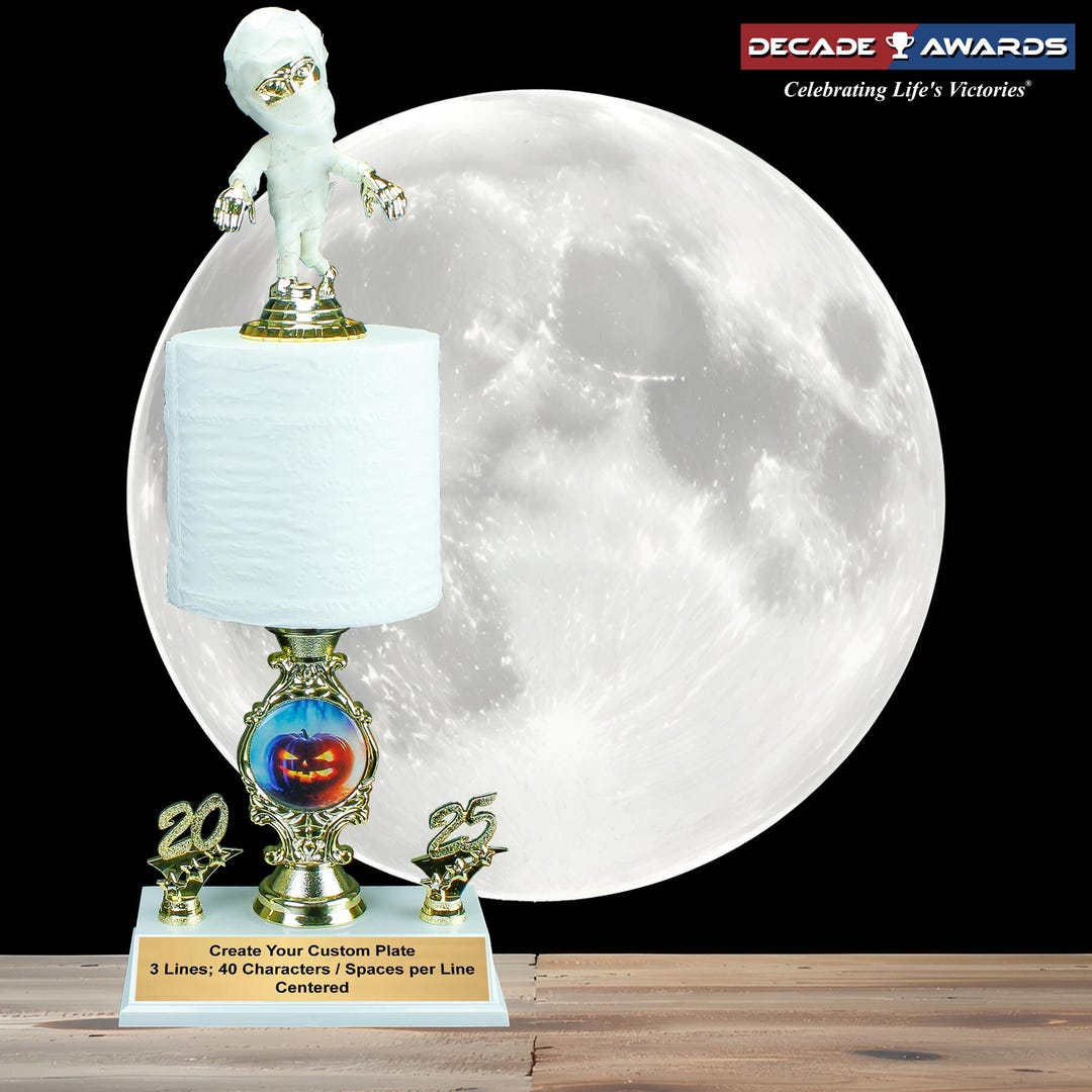 Engraved Halloween Trophy - Personalized Mummy TP Award - 16.5 Inches ...