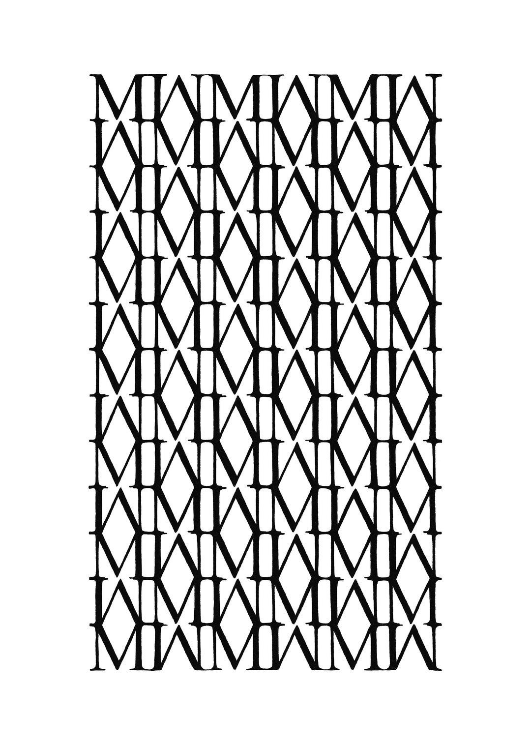 Letter M Patterns Alphabet Series A3 Print B2 Poster - Etsy