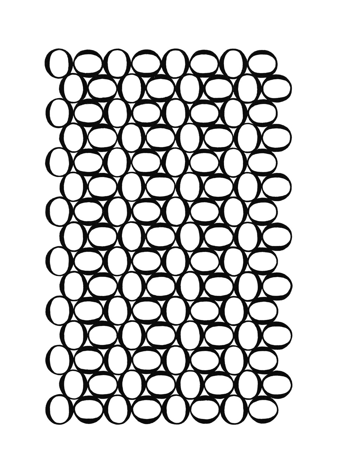 Letter O Patterns Alphabet Series, A3 Poster, B2 Print, Graphic Design ...