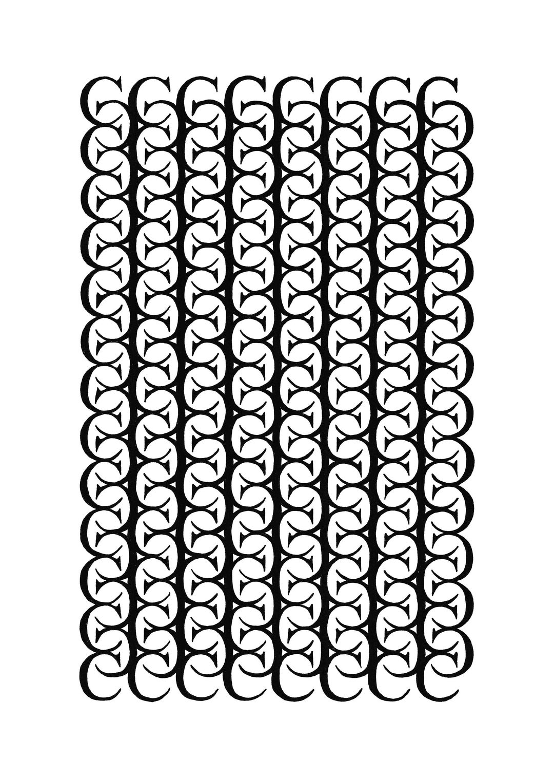 Letter C Patterns Alphabet Series A3 Print B2 Poster - Etsy