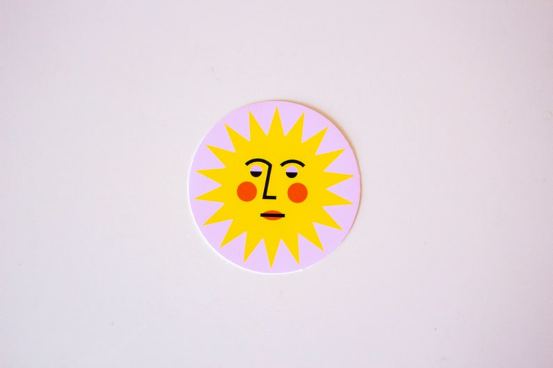 Sunny Face Stickers // 4 Sticker Party Pack - Etsy