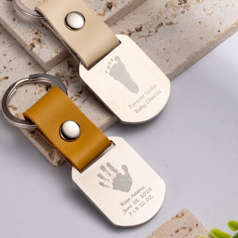 Handprint Keychain - Etsy