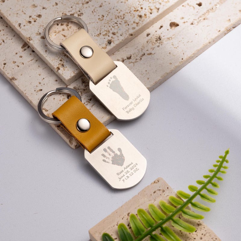 Handprint Keychain - Etsy