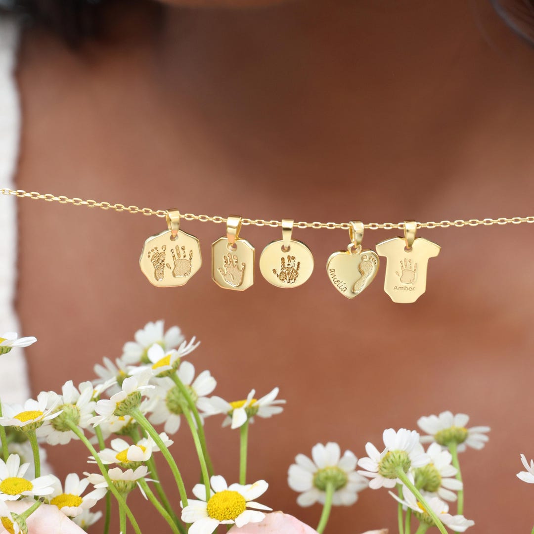 Custom Mini Charm Baby Footprint/handprint Jewelry by Kyuc Studio ...