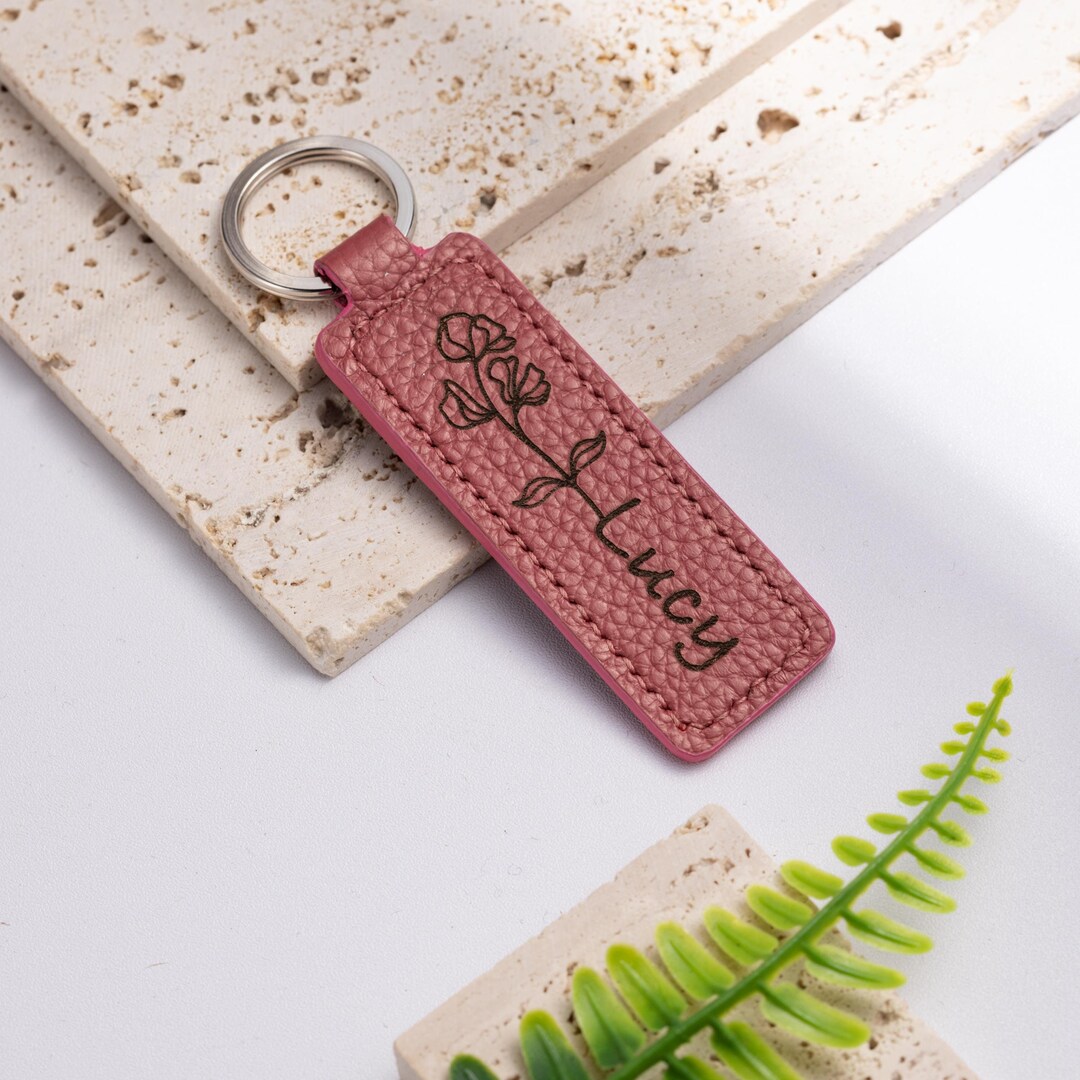 Personalized Birth Flower Keychain by Kyuc Studio- Custom Flower ...