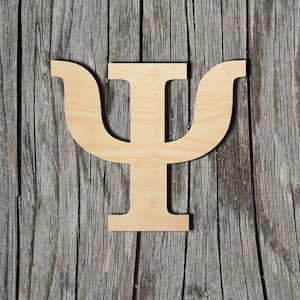 Greek Psi Letter - Laser Cut Unfinished Wood Cutout Shapes - Always ...