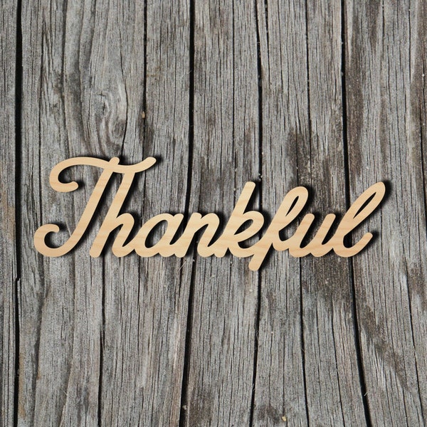 Thankful Wood Sign - Etsy