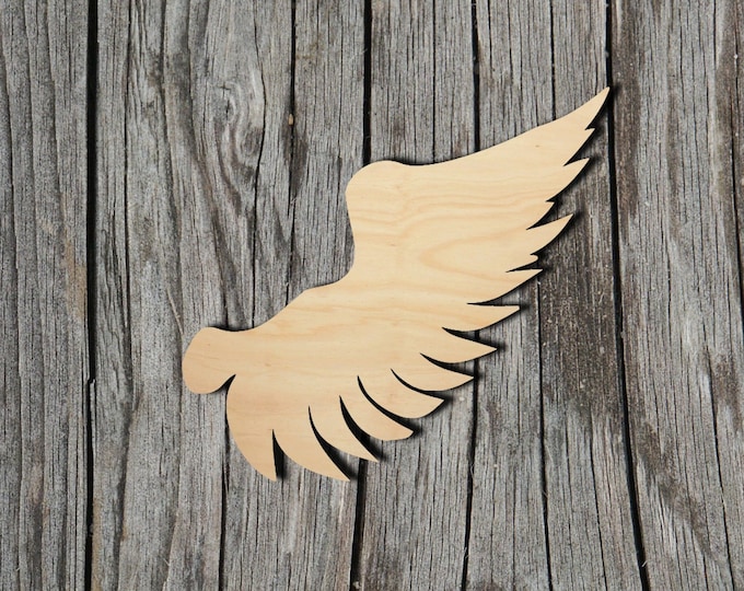Angel Wing Shape, Angel Wing Cutout, Feathered Wing Shape, Wooden Wing ...