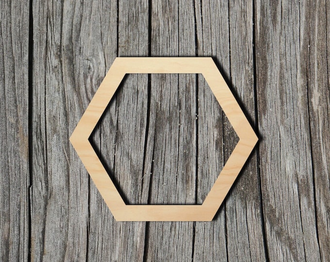 Unfinished Wooden Hexagon Cut Outs, Plan Shape for Scrapbooking, DIY ...