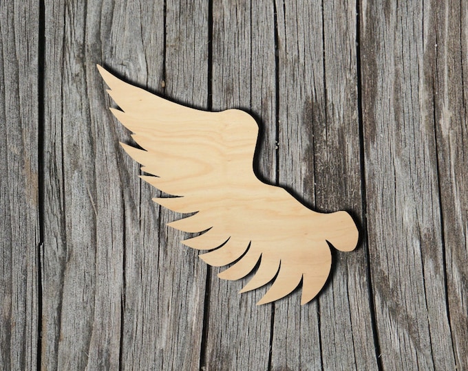 Angel Wing Shape, Angel Wing Cutout, Feathered Wing Shape, Wooden Wing ...