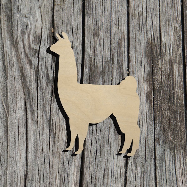 Llama Wood Cutout - Etsy