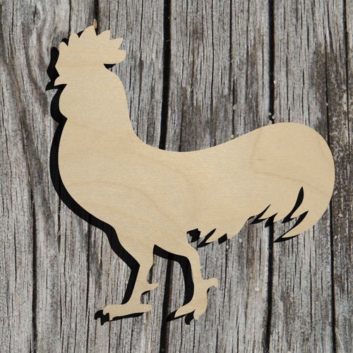 Rooster Chicken Laser Cut Unfinished Wood Cutout Shapes - Etsy