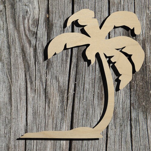 Palm Tree Shape Laser Cut Unfinished Wood Cutout Shapes - Etsy
