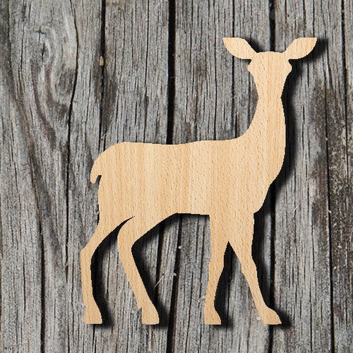 Deer Doe Shape Wildlife Laser Cut Unfinished Wood Cutout - Etsy
