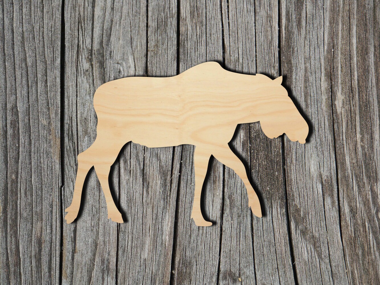 Moose Wildlife Laser Cut Unfinished Wood Cutout Shapes | Etsy