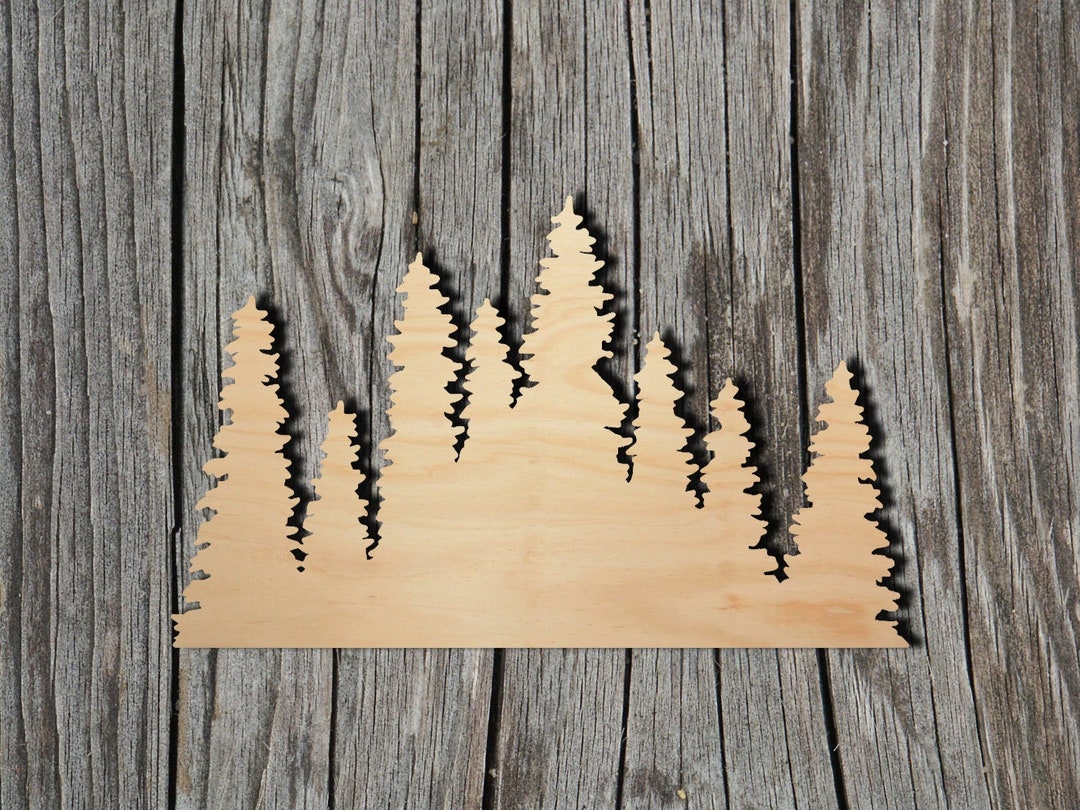 Trees - Laser Cut Unfinished Wood Cutout Shapes - Always Check Sizes ...