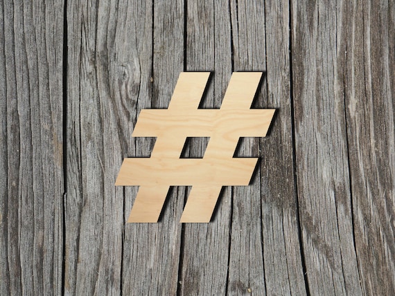 Hashtag Symbol Laser Cut Unfinished Wood Cutout Shapes - Etsy