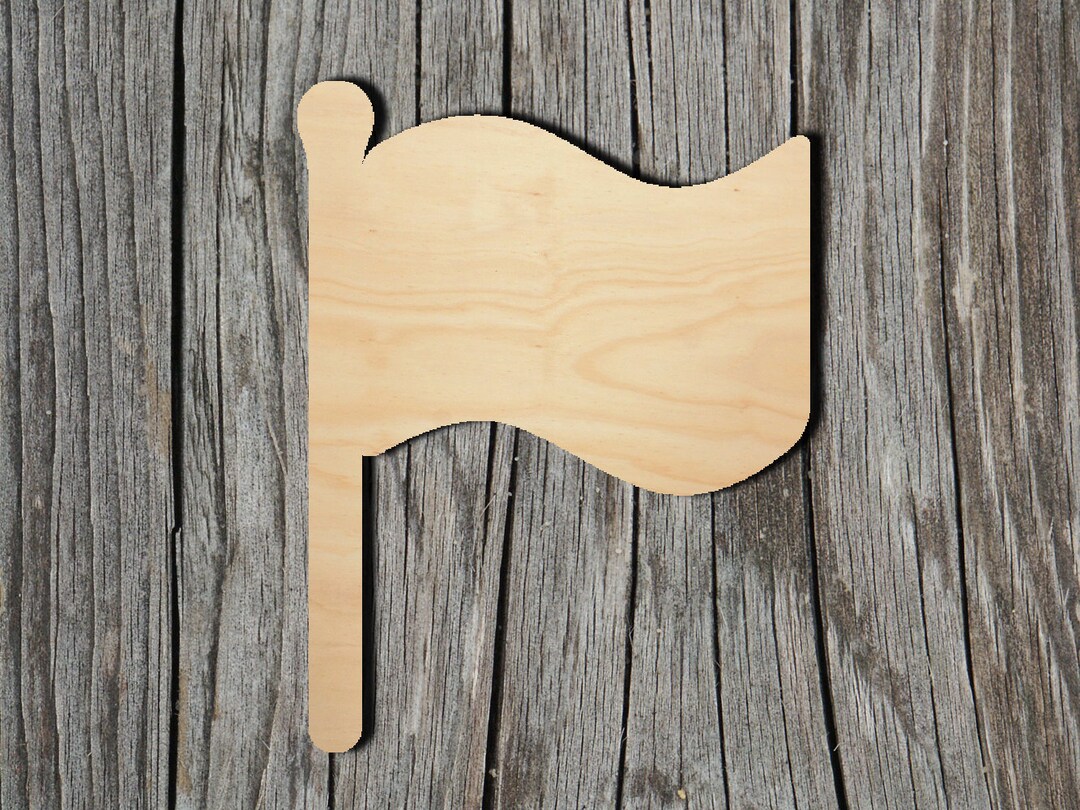 Flag Shape - Laser Cut Unfinished Wood Cutout Shapes - Always Check ...