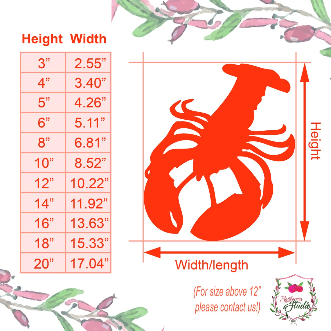 Lobster Shape - Laser Cut Unfinished Wood Cutout Shapes - Always Check ...