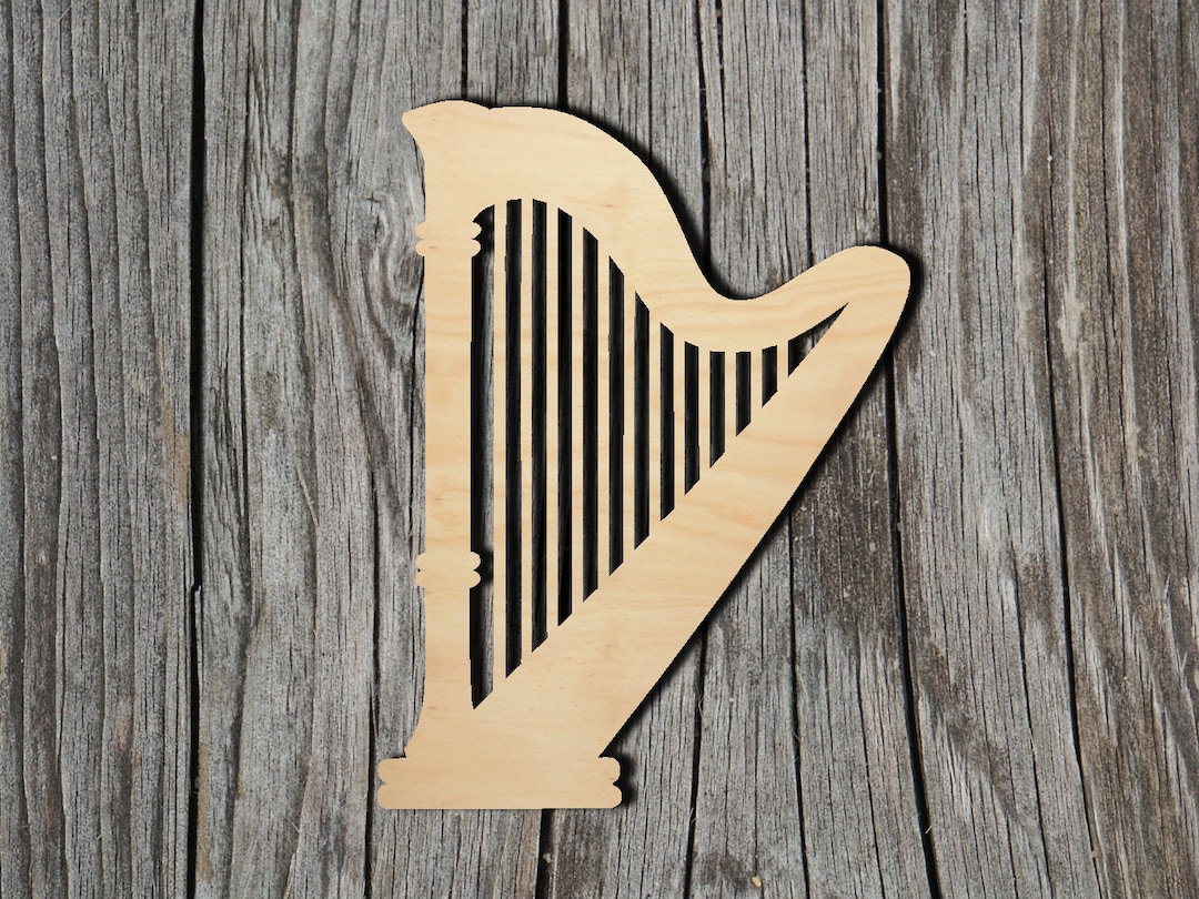 Harp Shape - Laser Cut Unfinished Wood Cutout Shapes - Always Check ...