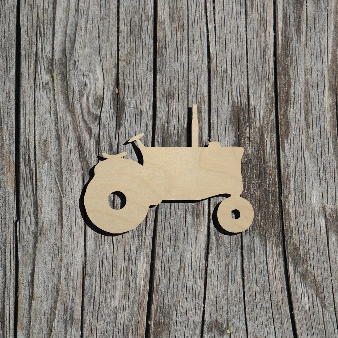 Tractor - Laser Cut Unfinished Wood Cutout Shapes - Always Check Sizes ...