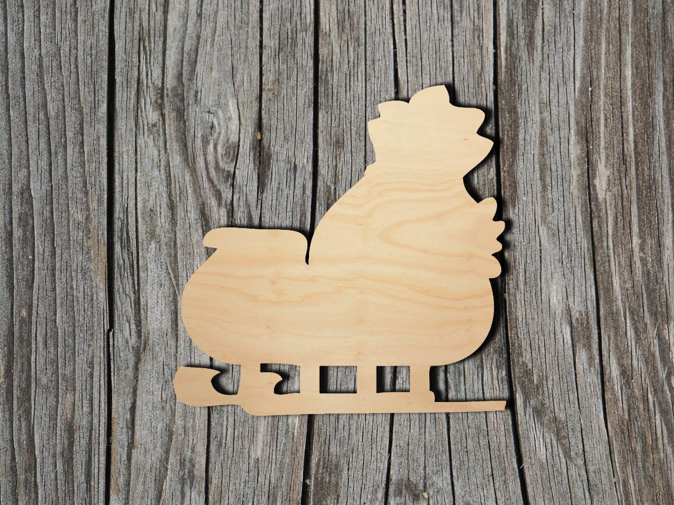 Sleigh Shape Laser Cut Unfinished Wood Cutout Shapes - Etsy