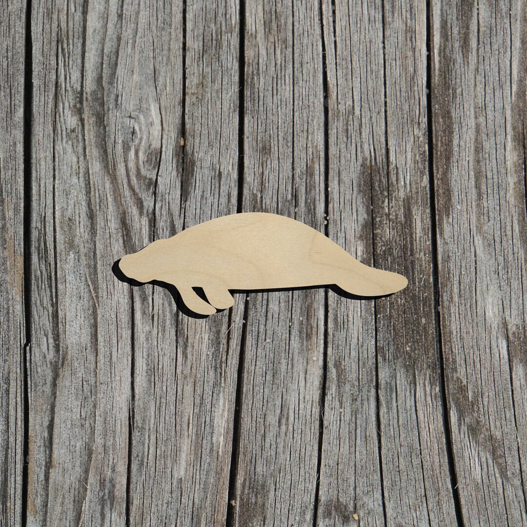 Manatee - Laser Cut Unfinished Wood Cutout Shapes - Always Check Sizes ...