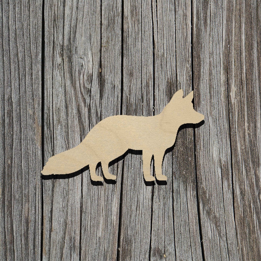 Fox Wildlife Laser Cut Unfinished Wood Cutout Shapes - Etsy
