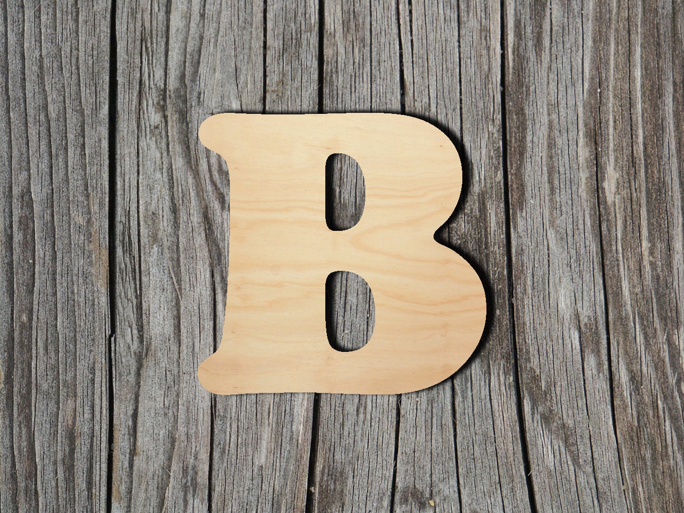 B - Upper Case - Letter - Type 1 - Laser Cut Unfinished Wood Cutout ...