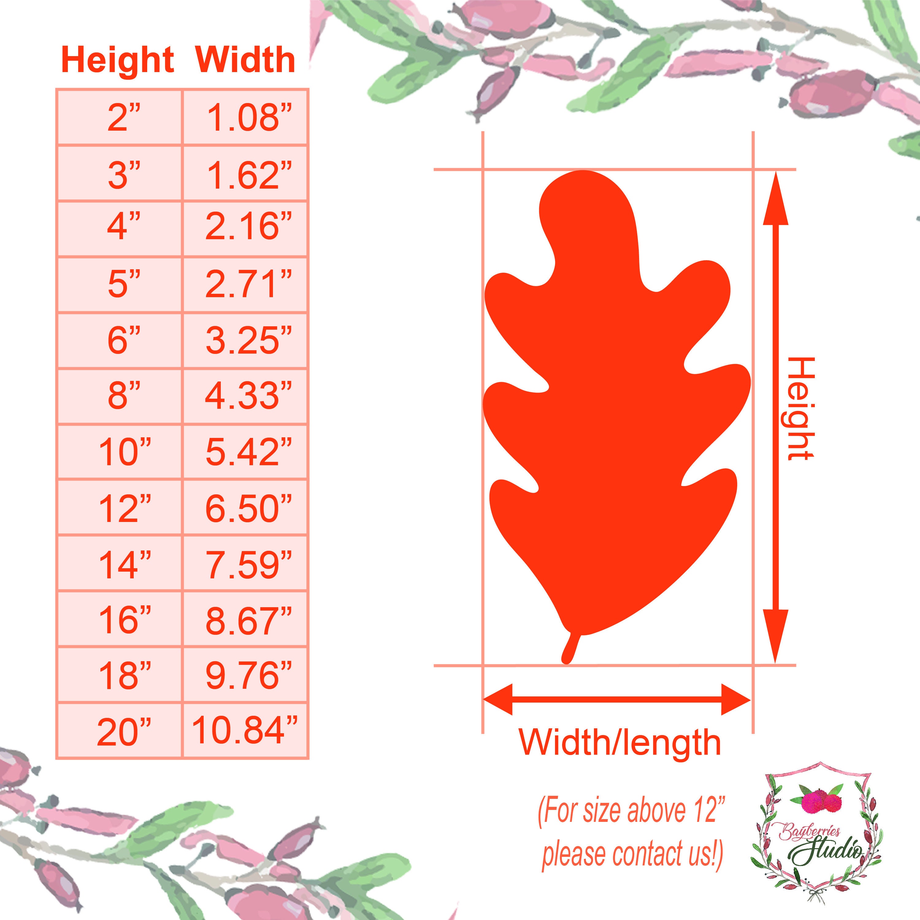 Leaf - Laser Cut Unfinished Wood Cutout Shapes - Always Check Sizes and ...