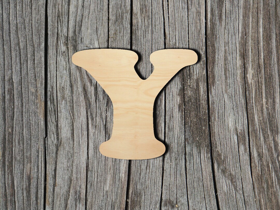 Y - Upper Case - Letter - Type 1 - Laser Cut Unfinished Wood Cutout ...
