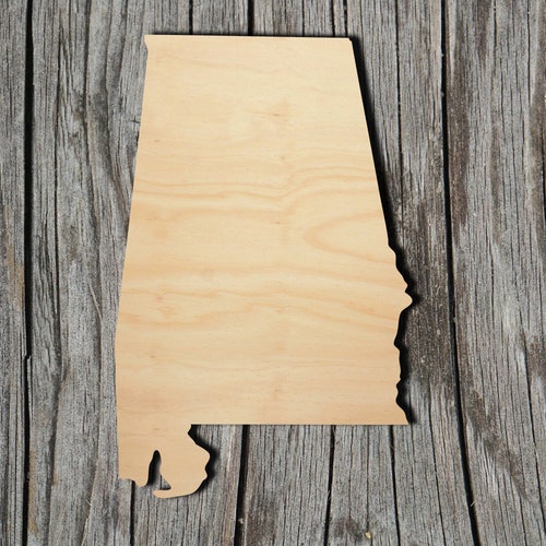 Alabama State Laser Cut Unfinished Wood Cutout Shapes - Etsy