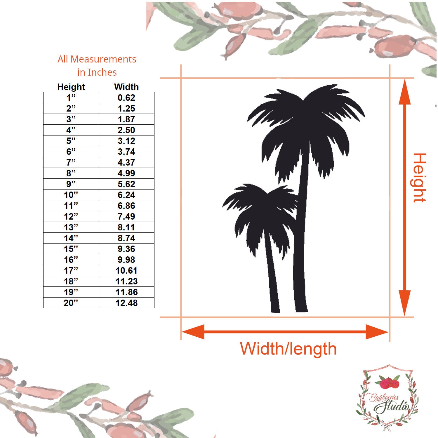 Palm Tree Shape - Laser Cut Unfinished Wood Cutout Shapes - Always ...