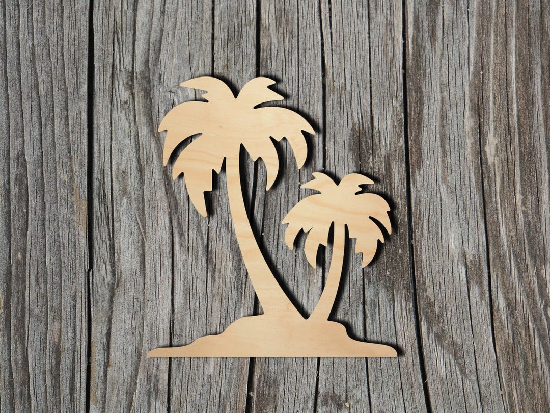Palm Tree Shape - Laser Cut Unfinished Wood Cutout Shapes - Always ...