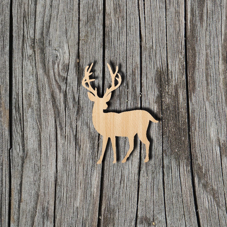 Buck Deer Shape Wildlife Laser Cut Unfinished Wood - Etsy