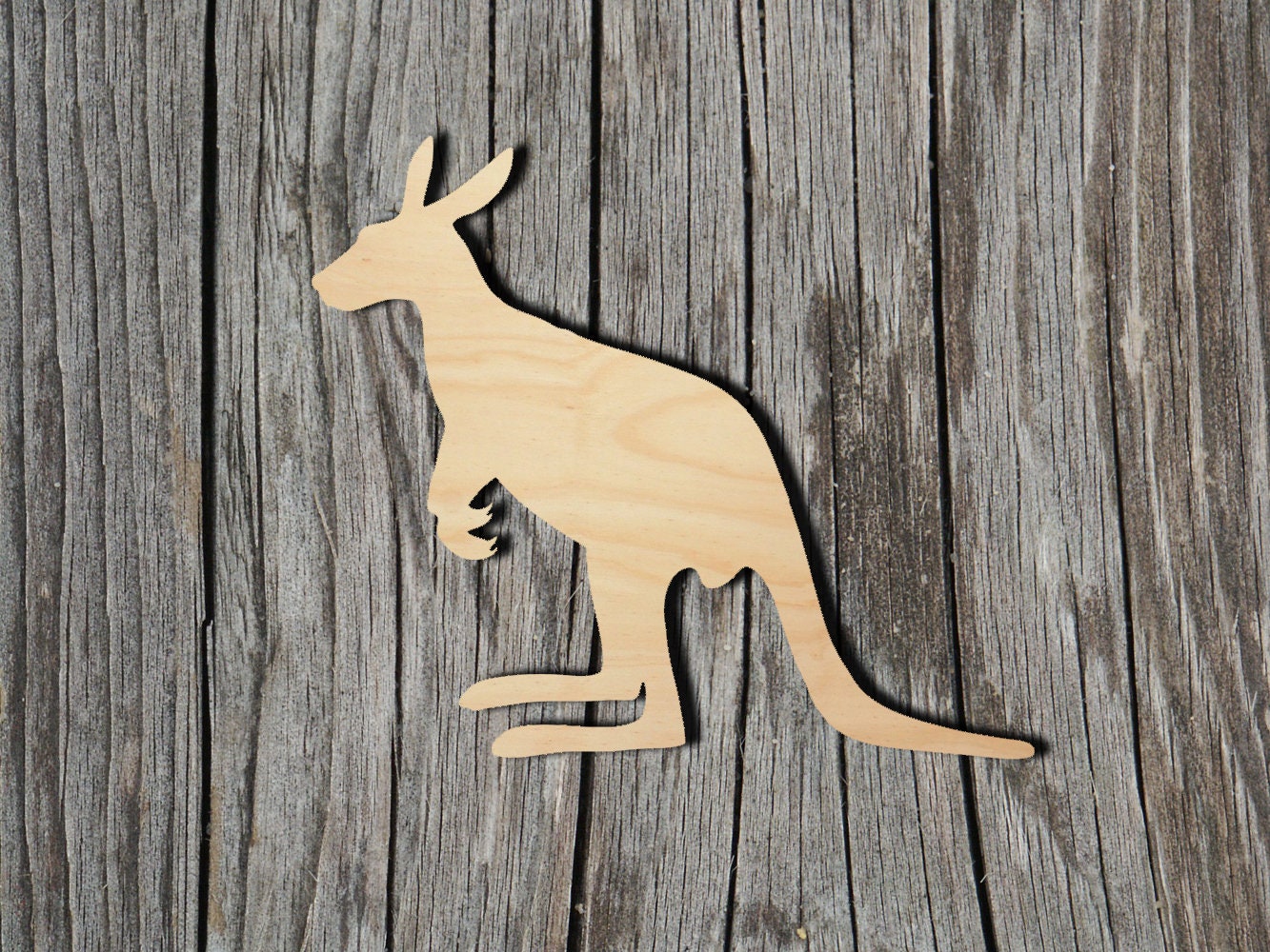 Kangaroo Shape Wildlife Laser Cut Unfinished Wood Cutout - Etsy