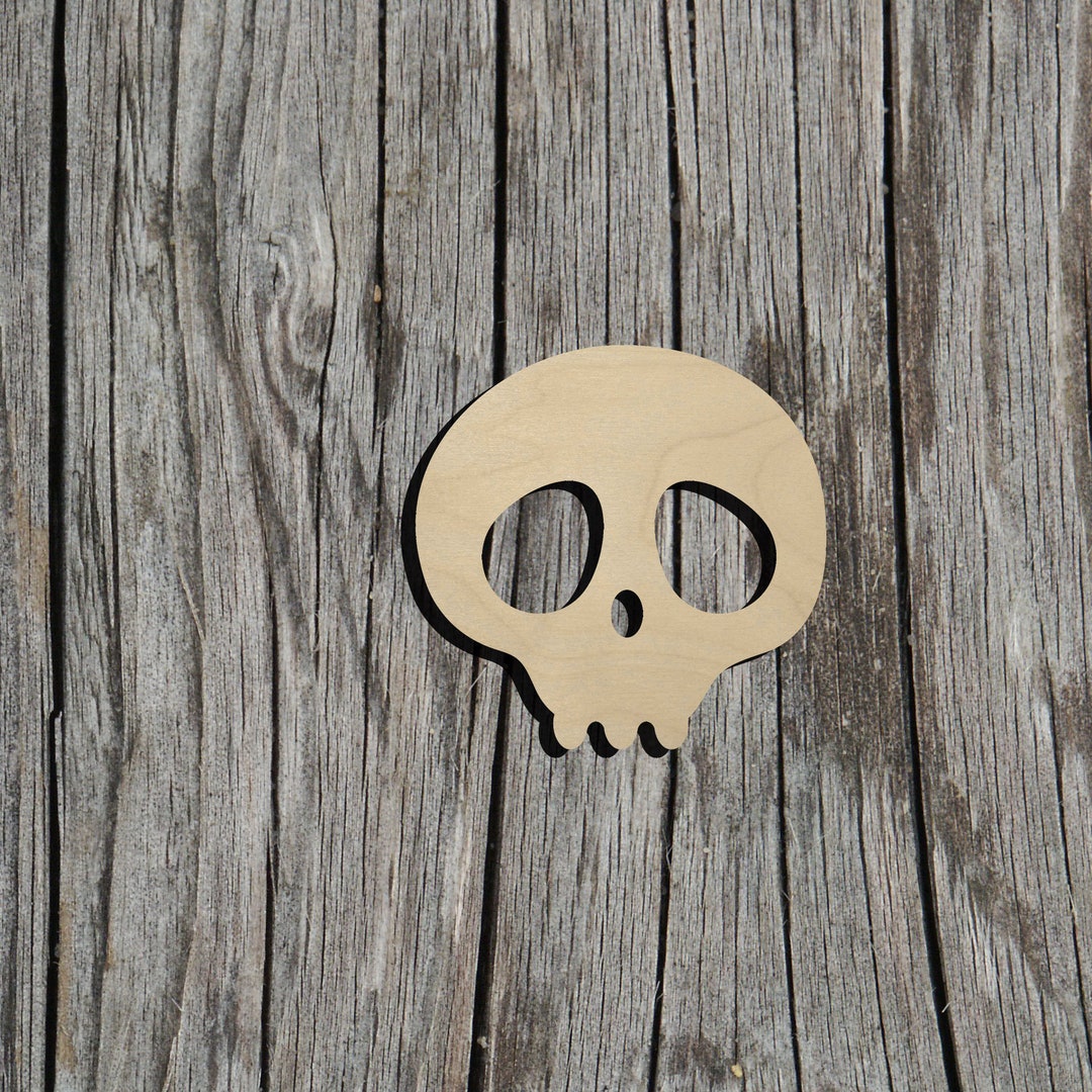 Skull - Halloween - Laser Cut Unfinished Wood Cutout Shapes - Always ...