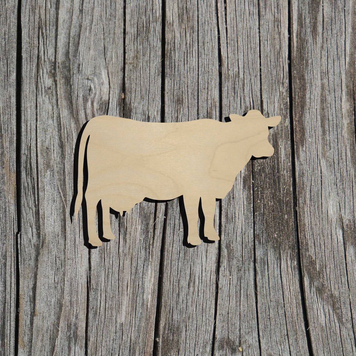 Cow Shape Laser Cut Unfinished Wood Cutout Shapes Always - Etsy