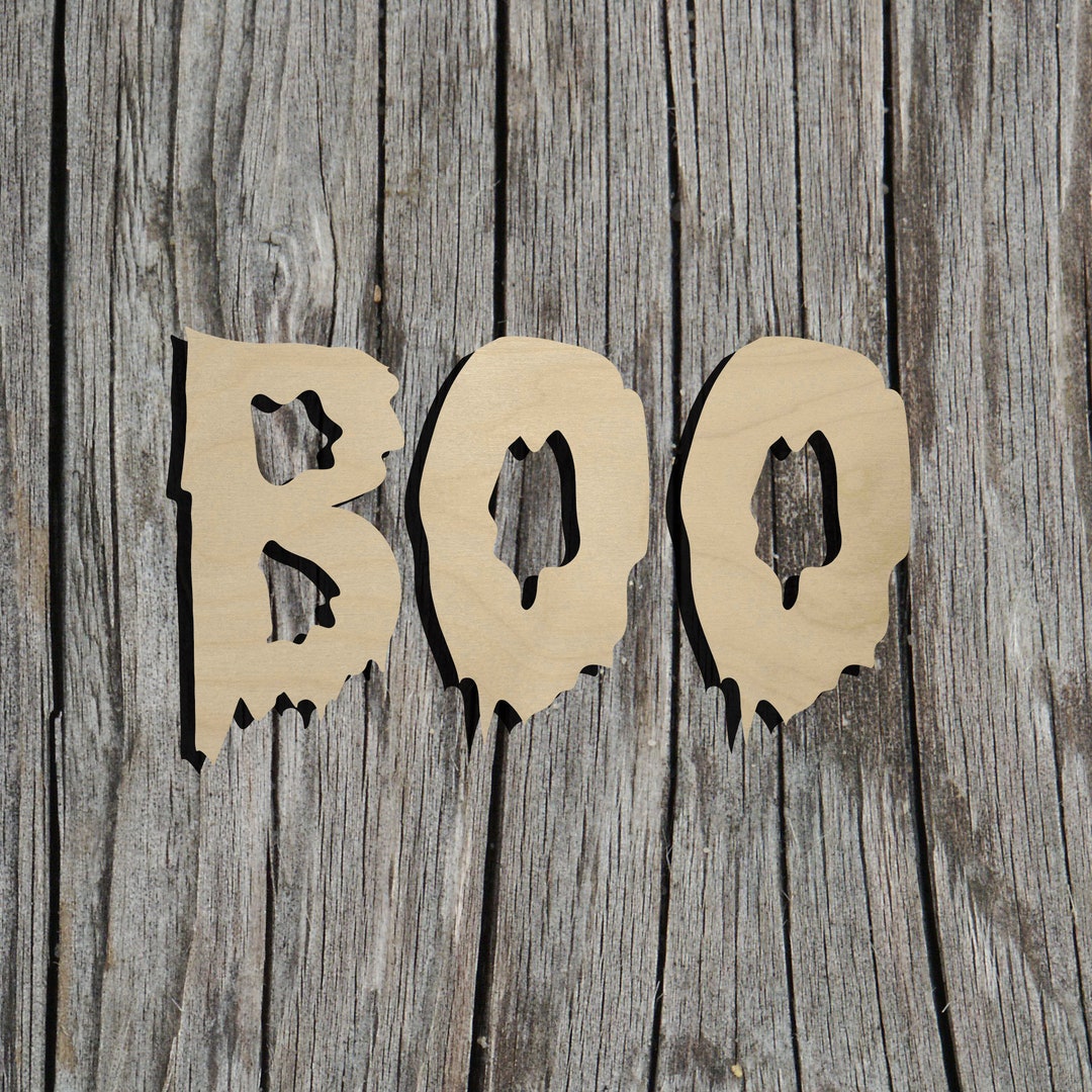 BOO - Laser Cut Unfinished Wood Cutout Shapes - Always Check Sizes and ...