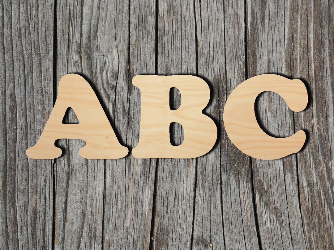 A-Z - Upper Case Letters - Laser Cut Unfinished Wood Cutout Shapes ...