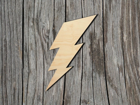 Lightning Bolt Laser Cut Unfinished Wood Cutout Shapes | Etsy