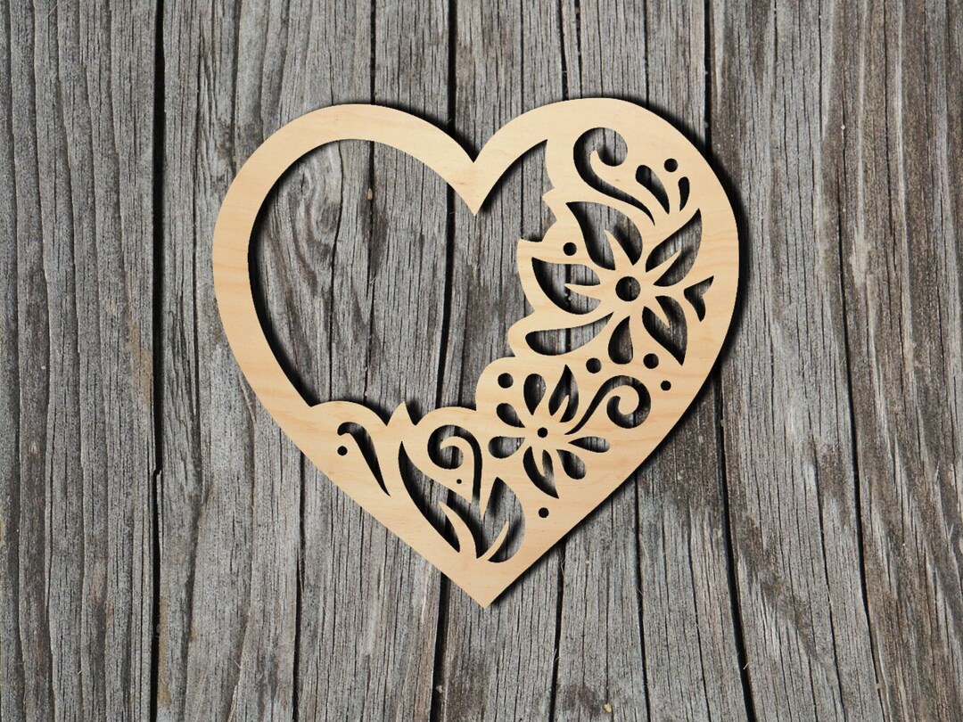 Heart - Multiple Sizes - Laser Cut Unfinished Wood Cutout Shapes - Etsy